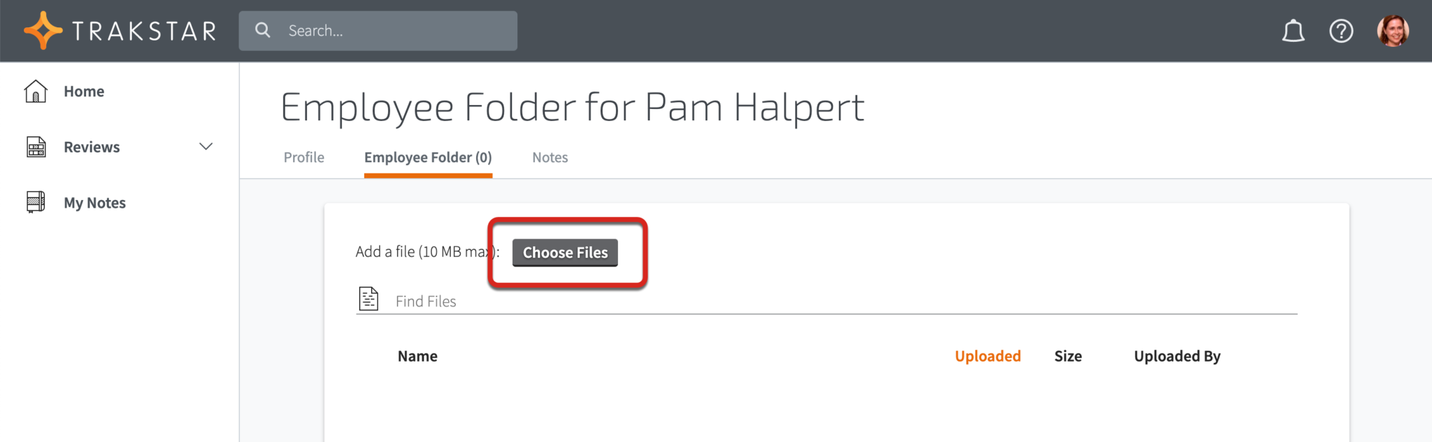 Add Content to Employee Folder - Trakstar Perform
